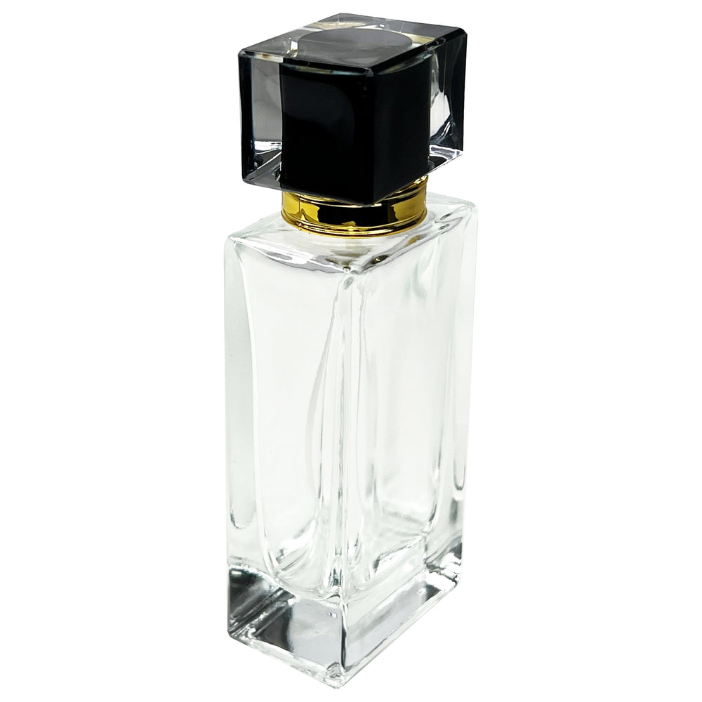 50ml 1.7oz 4 colors thick heavy rectangle clear perfume spray bottles