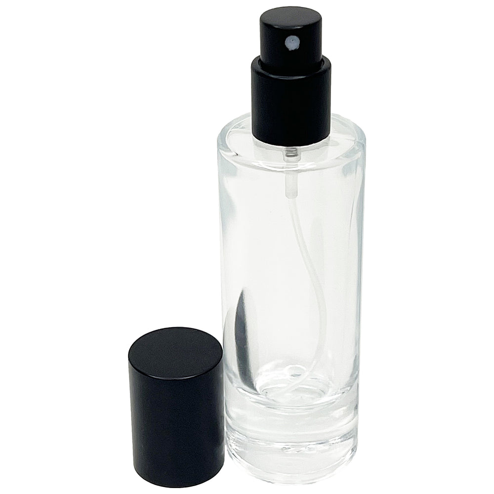 30ml 1 oz thick glass cylinder perfume bottles 15mm matte sprayers
