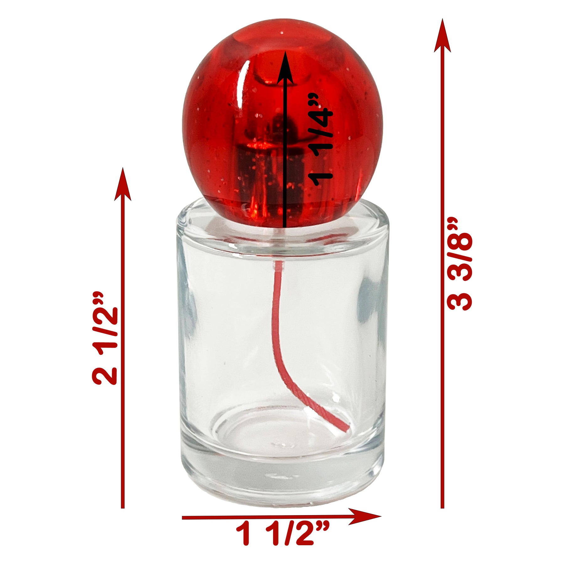 30ml 1oz cylinder colored sphere lids glass spray bottles
