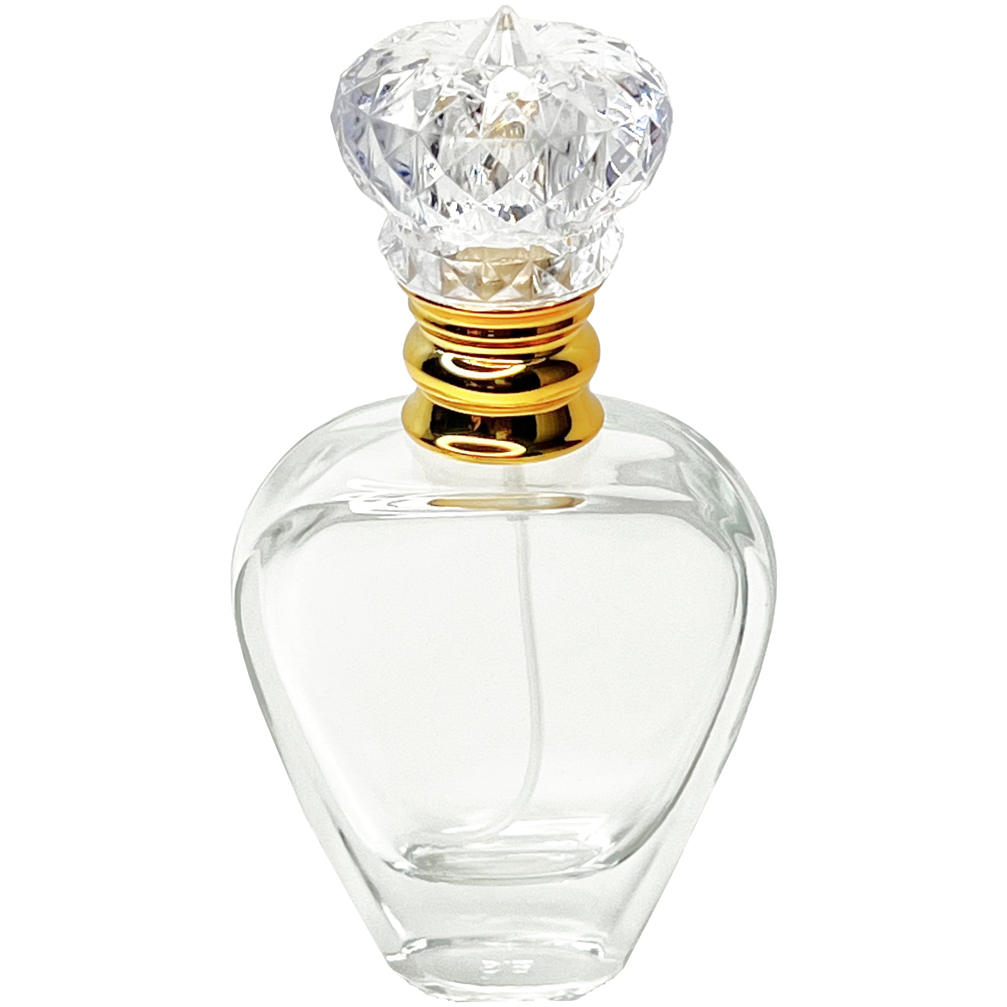 50ml 1.7oz heart shaped thick glass spray bottles