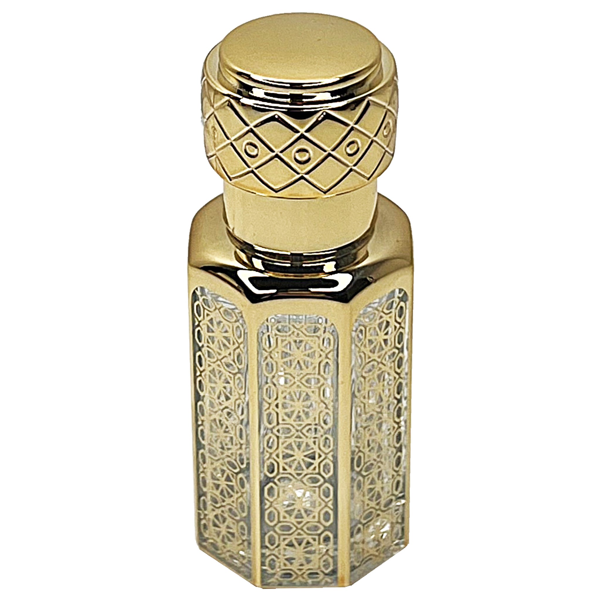 12ml attar glass dipstick essential oil oud thick UV Gold glass bottle