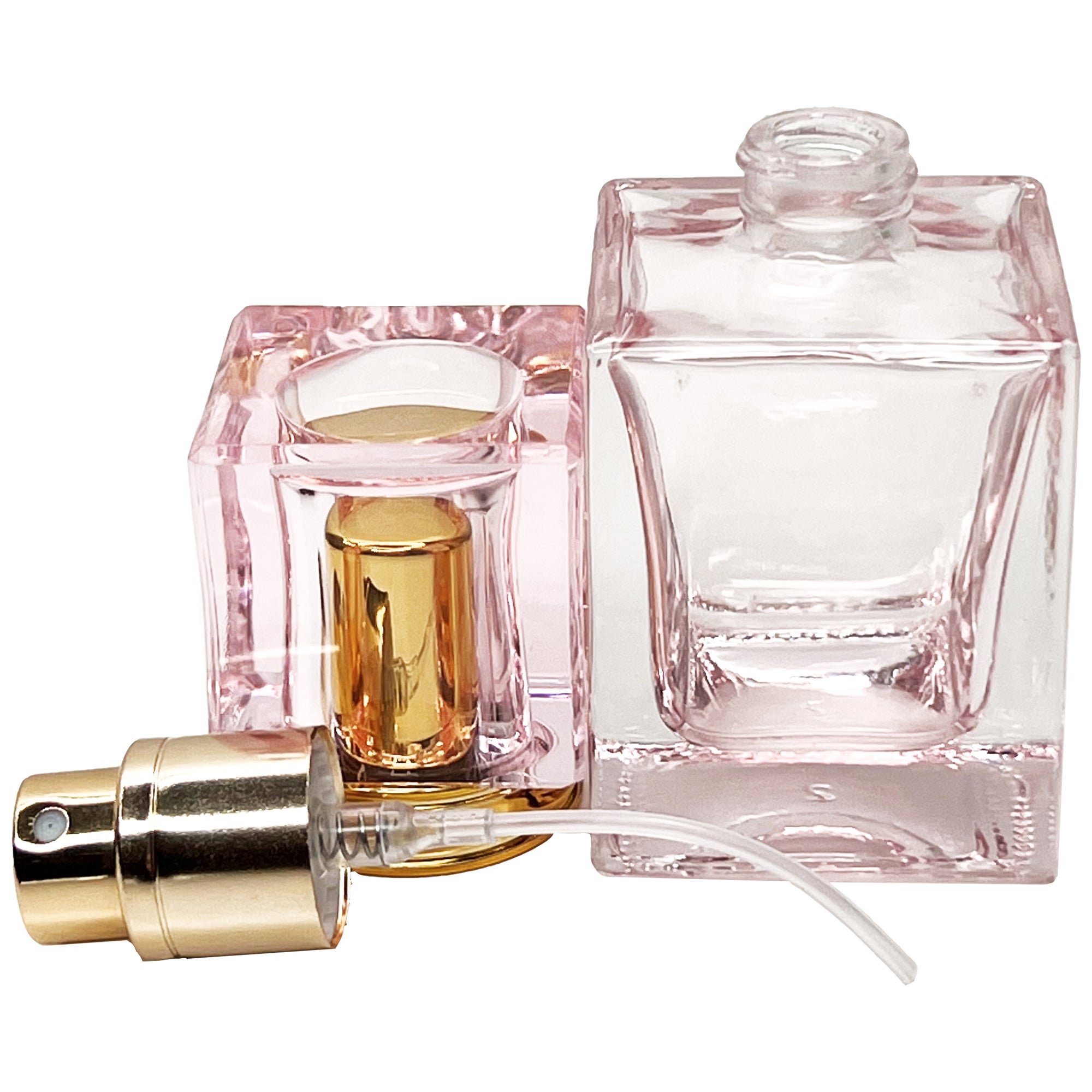 30ml 1oz colored glass cube perfume spray bottles