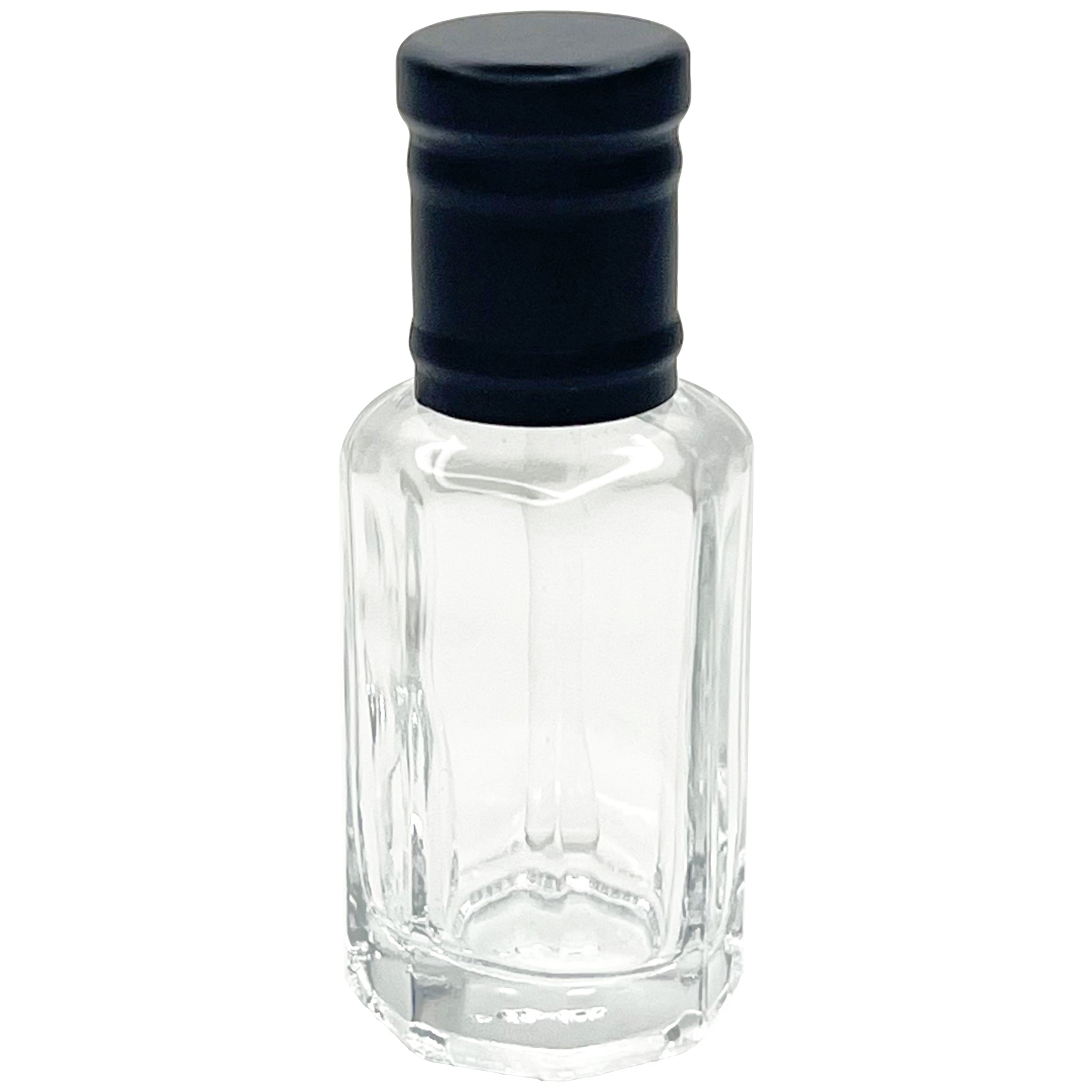 12ml thick glass empty attar bottles octagonal glass dipstick .4 oz