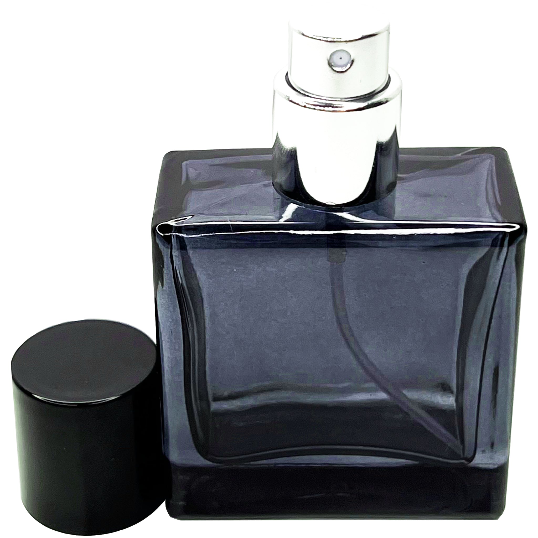 30ml 1oz Blue Glass Perfume Square Spray Bottle