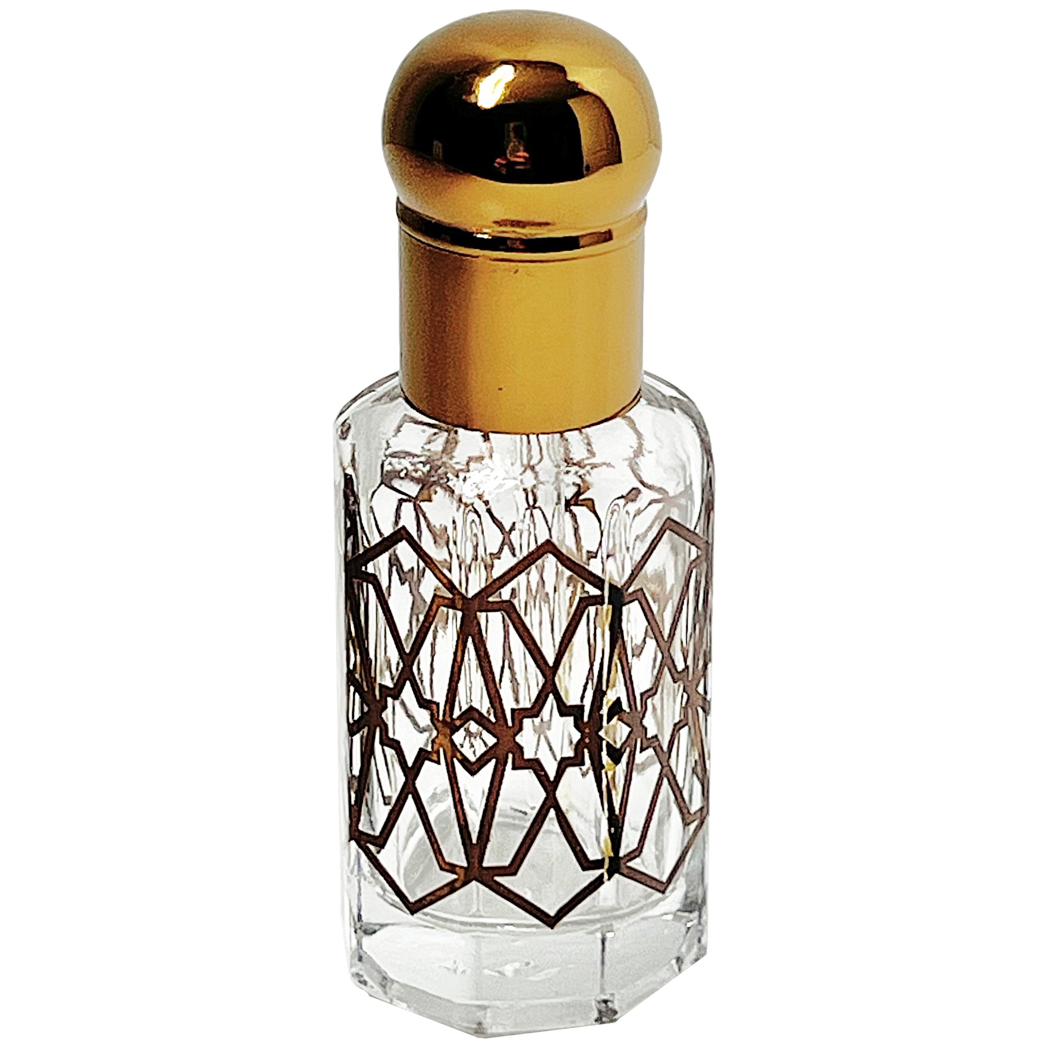 12ml attar glass dipstick oil oud thick decorated glass bottles
